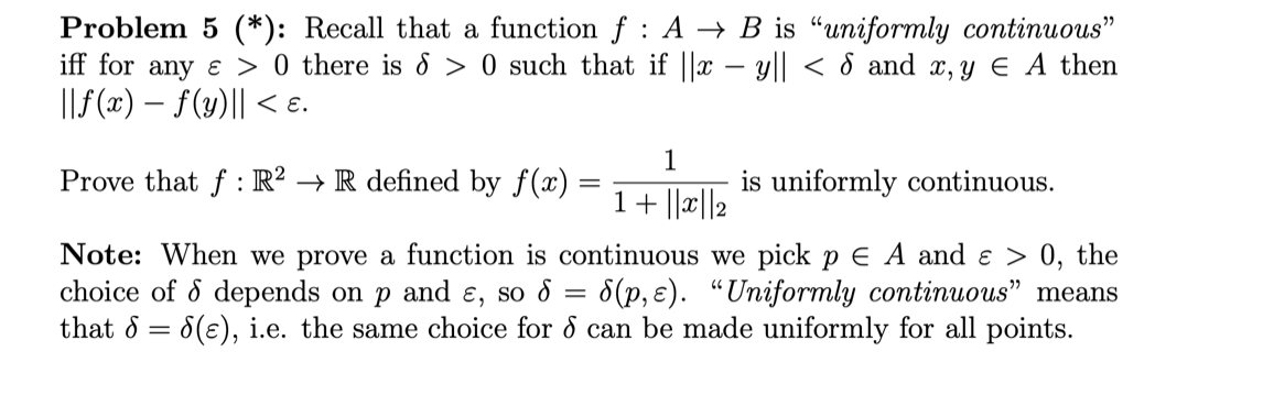Solved Problem 5(∗) : Recall that a function f:A→B is | Chegg.com