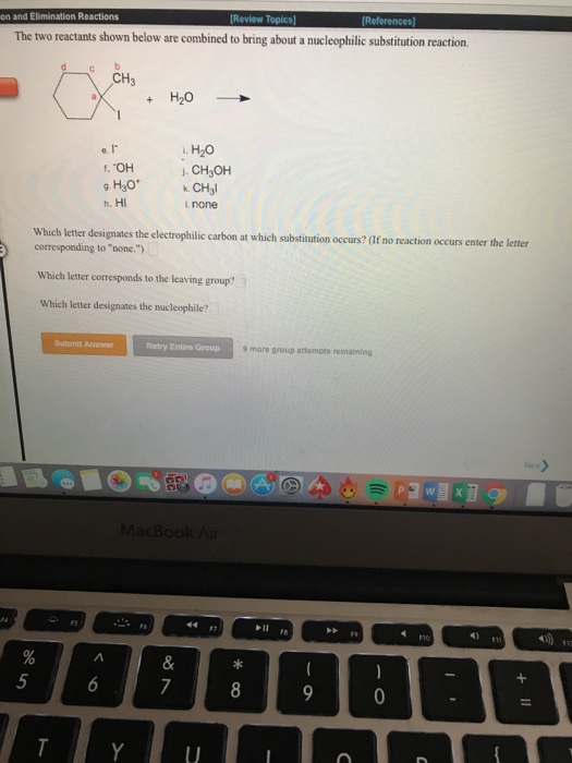 Solved on and E Reactions Review Topics) The two reactants | Chegg.com