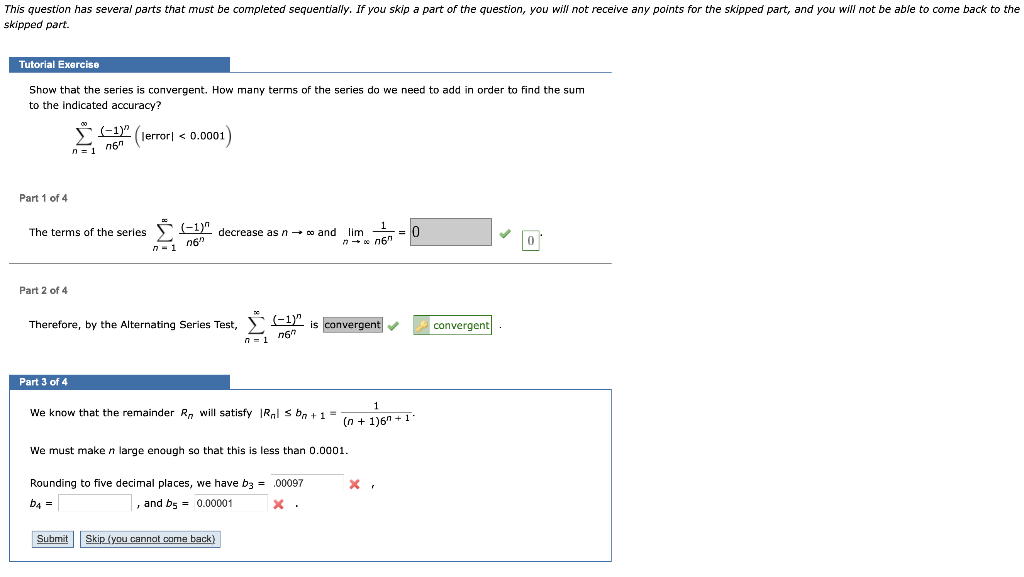 Solved This question has several parts that must be | Chegg.com