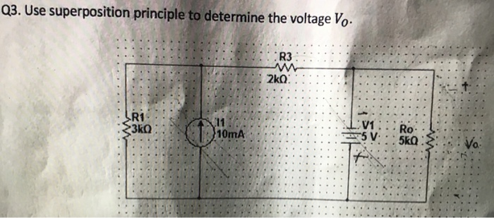 Solved Q3. Use superposition principle to determine the | Chegg.com