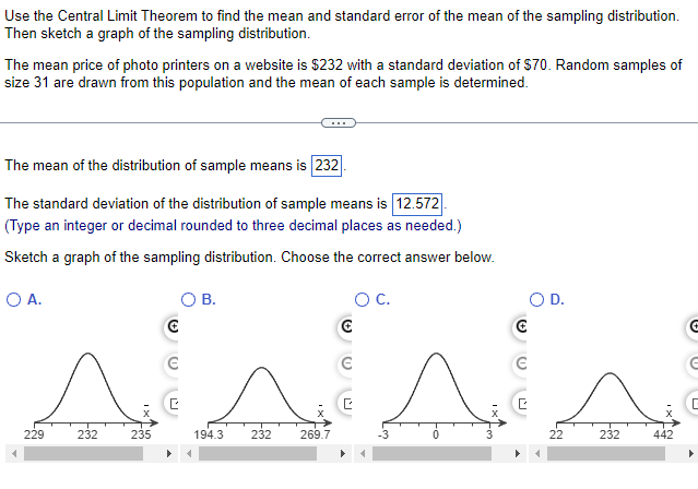 Solved Use the Central Limit Theorem to find the mean and | Chegg.com