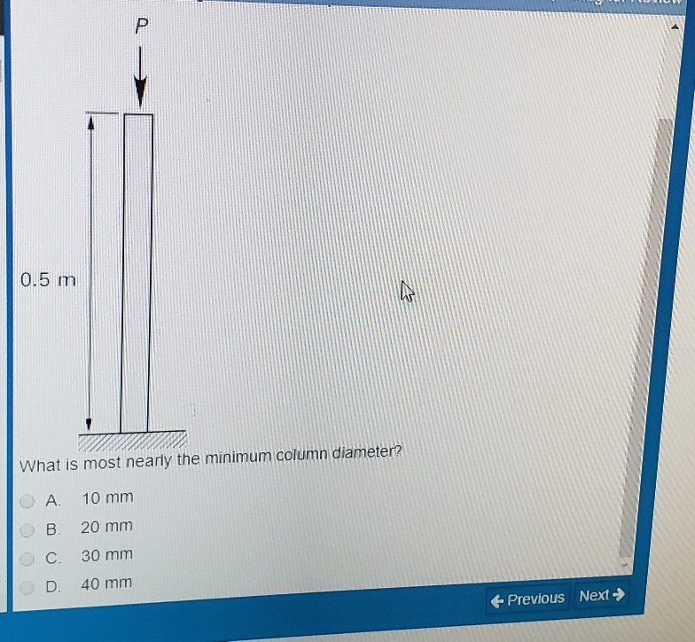 A slender, round column is to be designed to carry a | Chegg.com