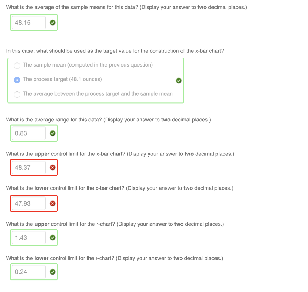 Solved Observations (sample size) R-chart LCL Factor: D 0 0 | Chegg.com
