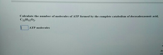 Solved Calculate the number of molecules of ATP formed by | Chegg.com