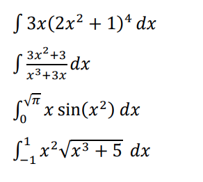 Solved Use the method of U-Sub to evaluate the following | Chegg.com