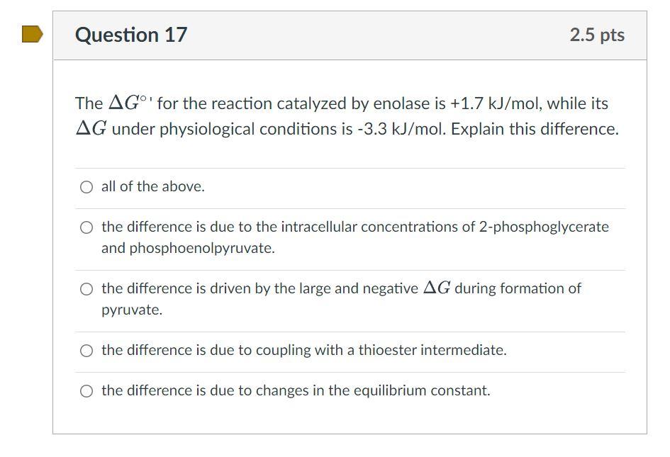 Solved Question 12 2.5 pts Enzymes are powerful because they | Chegg.com