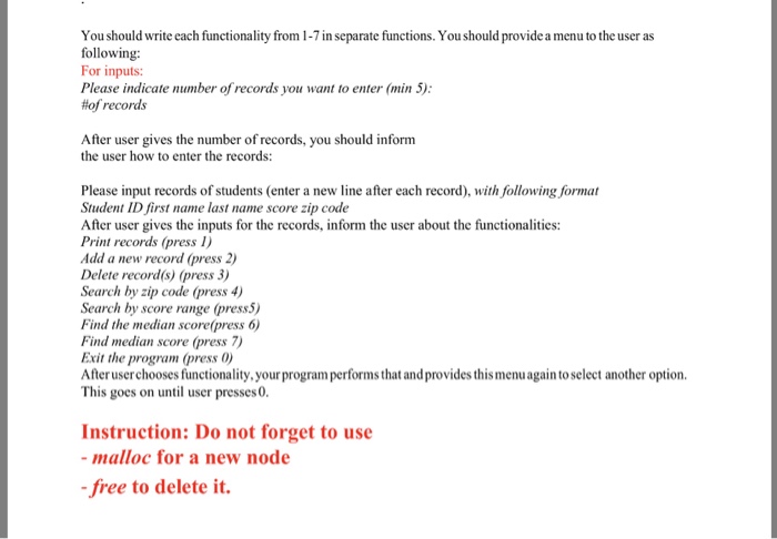 Solved Write a menu based program to maintain student | Chegg.com