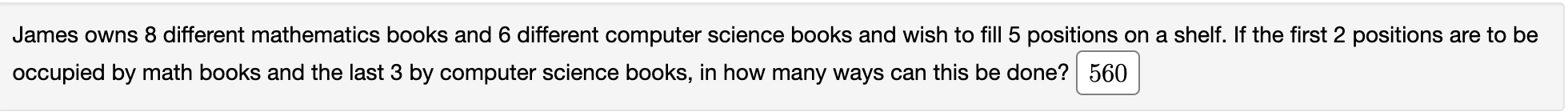 Solved DISCRETE MATH - Combinatorics and CountingMy answer | Chegg.com Solved DISCRETE MATH - Combinatorics and CountingMy answer | Chegg.com