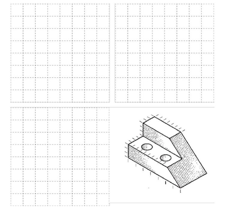 Solved For the part shown here, come up with Multiview | Chegg.com