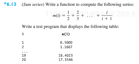 Solved 613 Sum Series Write A Function To Compute The 1266