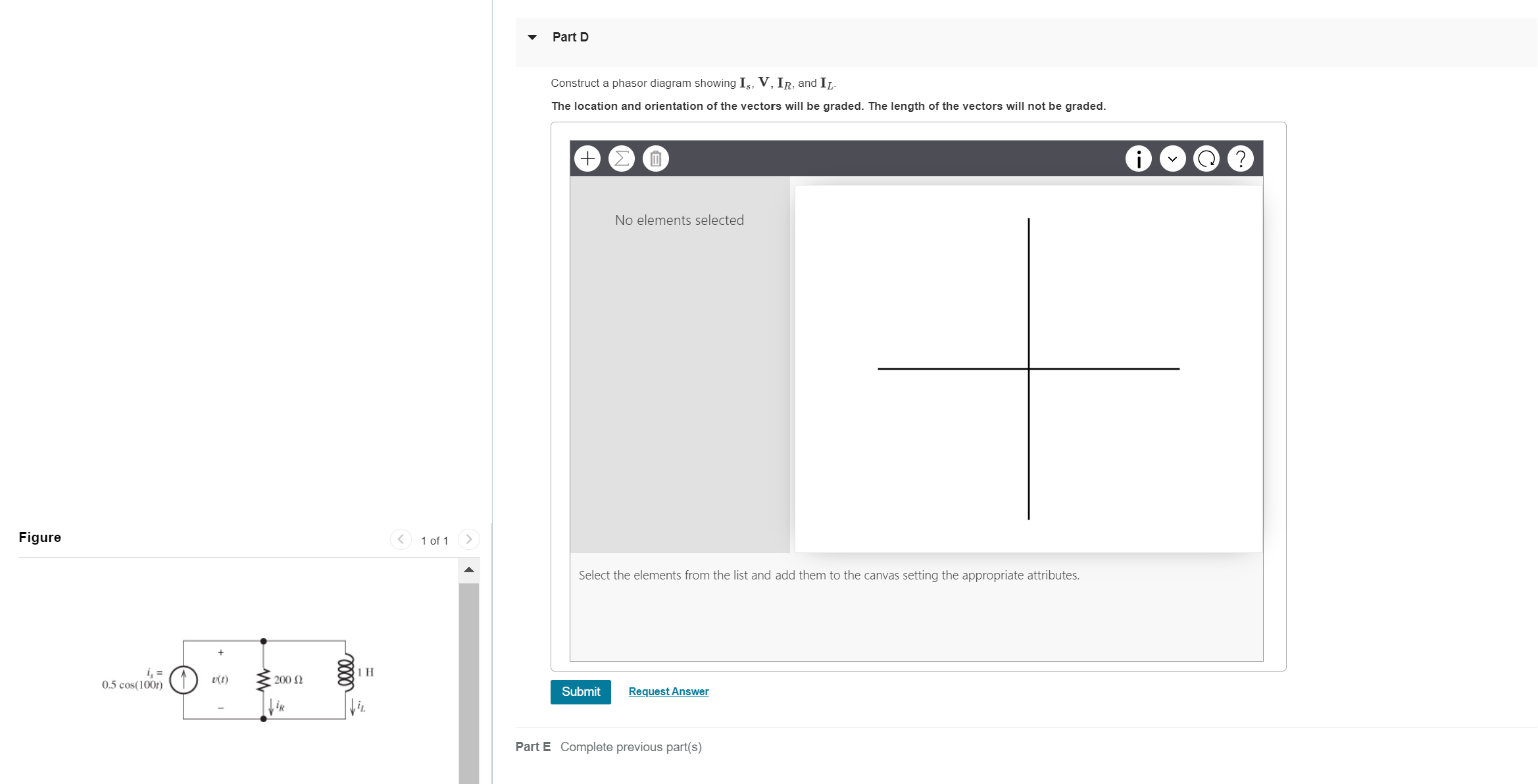 Solved Find the phasor for the voltage. Enter your answer | Chegg.com