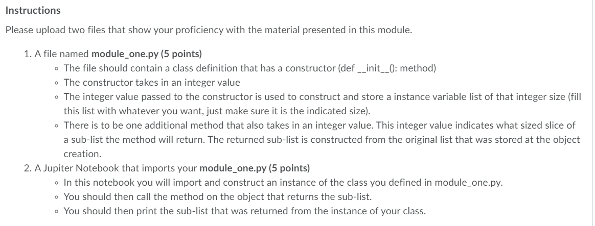 Solved Instructions Please upload two files that show your | Chegg.com