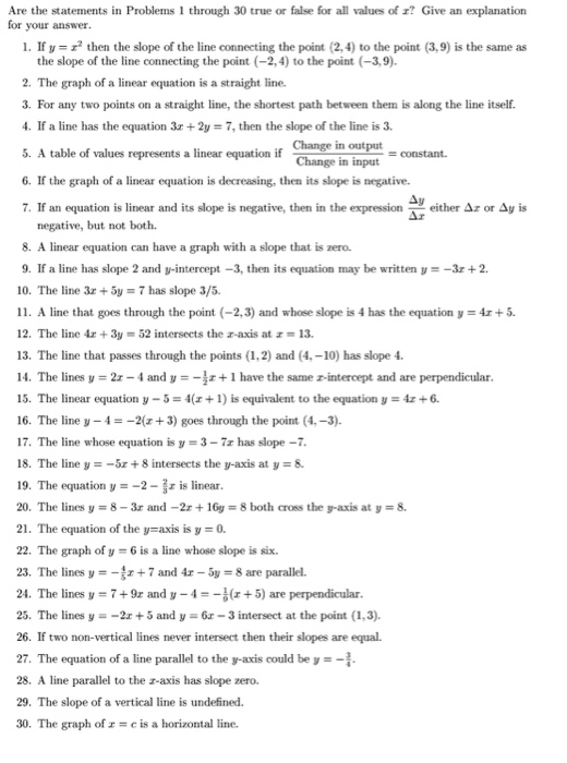 Solved Are the statements in Problems 1 through 30 true or | Chegg.com