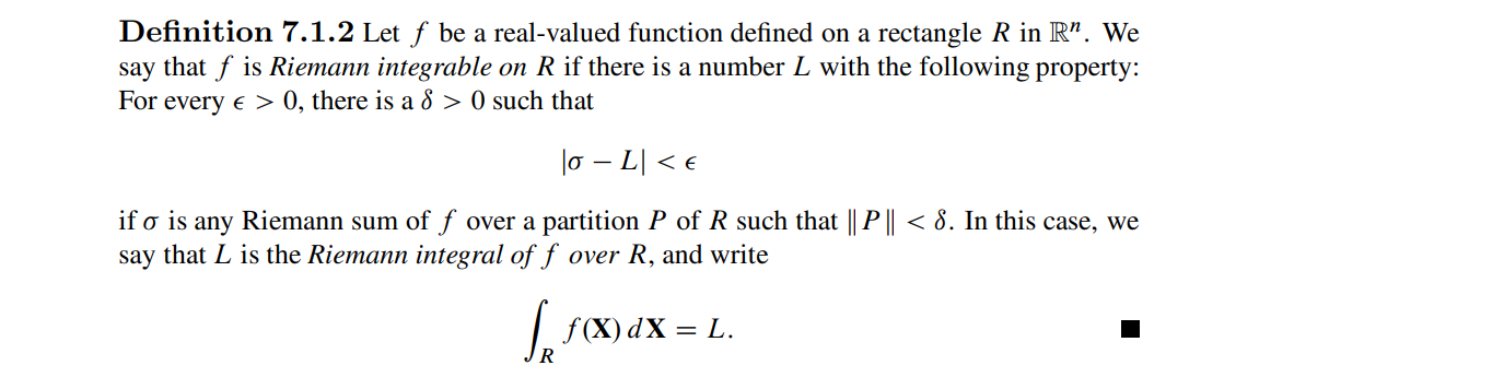 Solved Definition 7.1.2 Let f be a real-valued function | Chegg.com