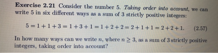 Solved Exercise 2.21 Consider the number 5. Taking order | Chegg.com