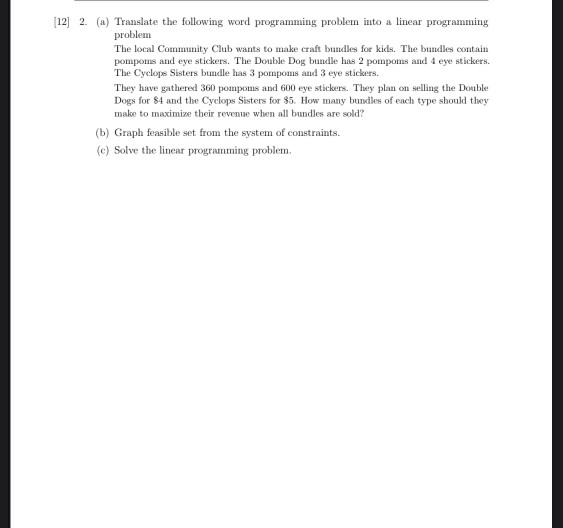 Solved 12] 2. (a) Translate the following word programming | Chegg.com