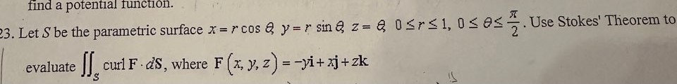 Solved 3. Let S be the parametric surface | Chegg.com
