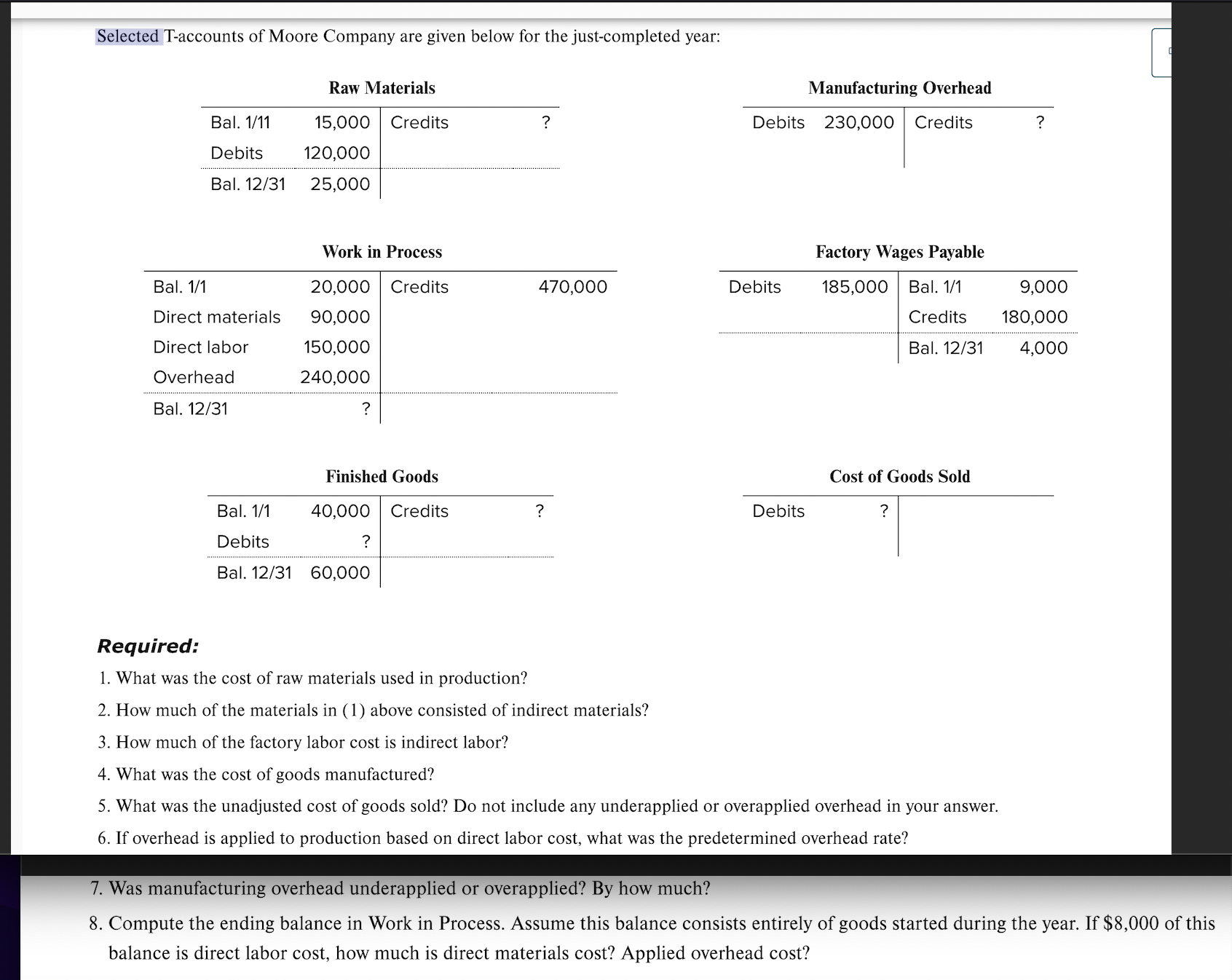Solved please add computations for all 8 ﻿steps so I can | Chegg.com