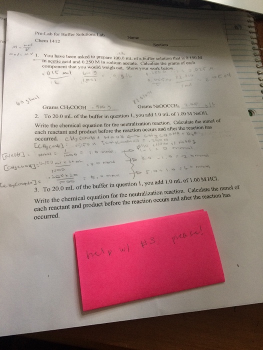 Solved You have been asked to prepare 100.0 mL of a buffer | Chegg.com