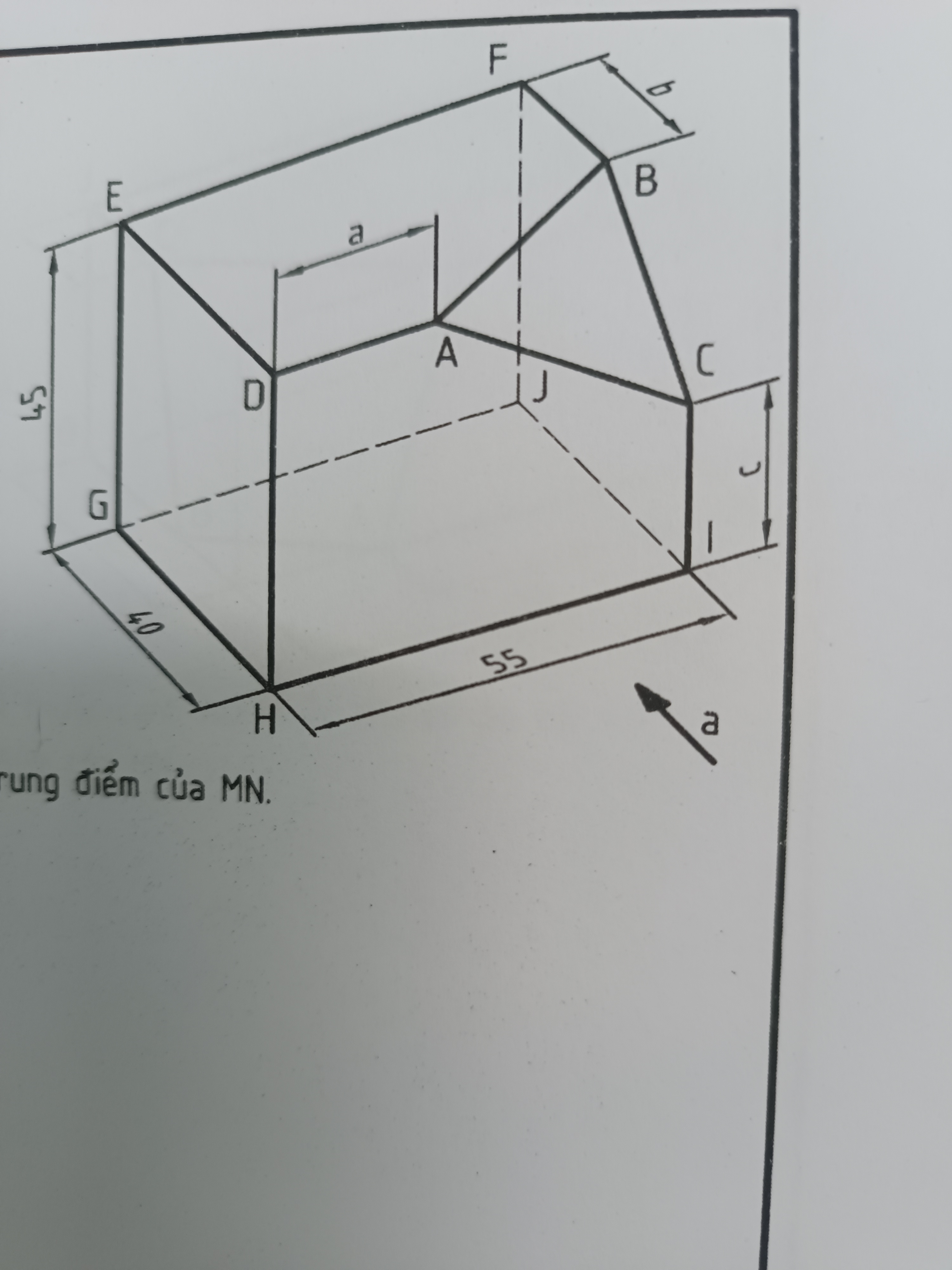 Solved Draw the orthographic projections (direction a), | Chegg.com