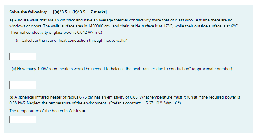 Solved Solve the following: [(a)*3.5+ (b)*3.5 = 7 marks] a) | Chegg.com