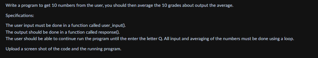 Solved Write a program to get 10 numbers from the user, you | Chegg.com