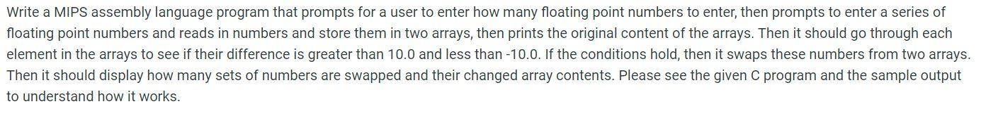Solved Write a MIPS assembly language program that prompts | Chegg.com