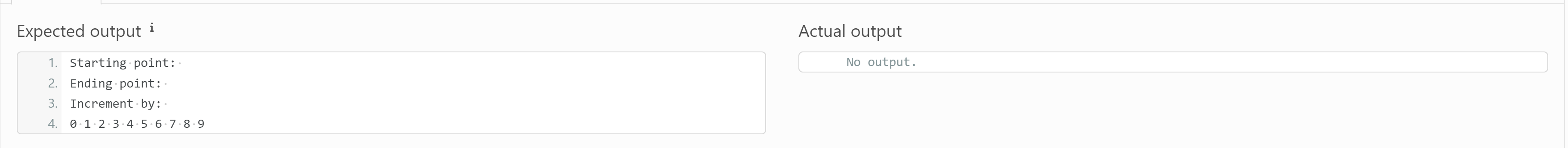 Expected output i Actual output 1. Starting point: No | Chegg.com