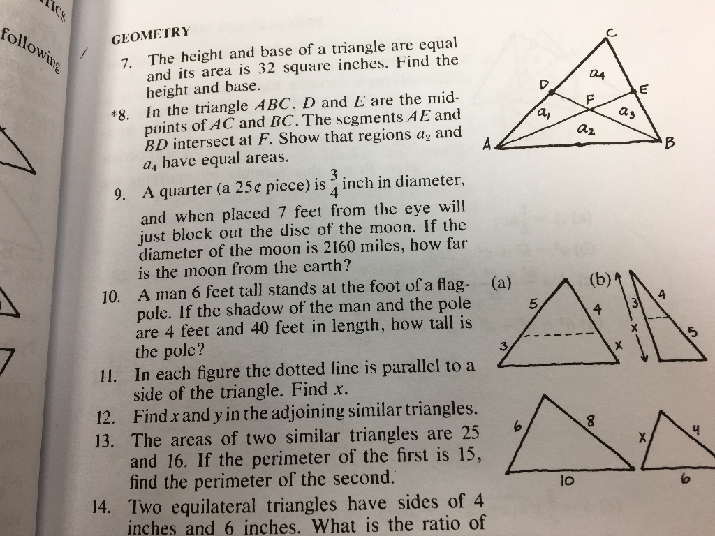 Solved In the triangle ABC, D and E are the midpoints of AC | Chegg.com