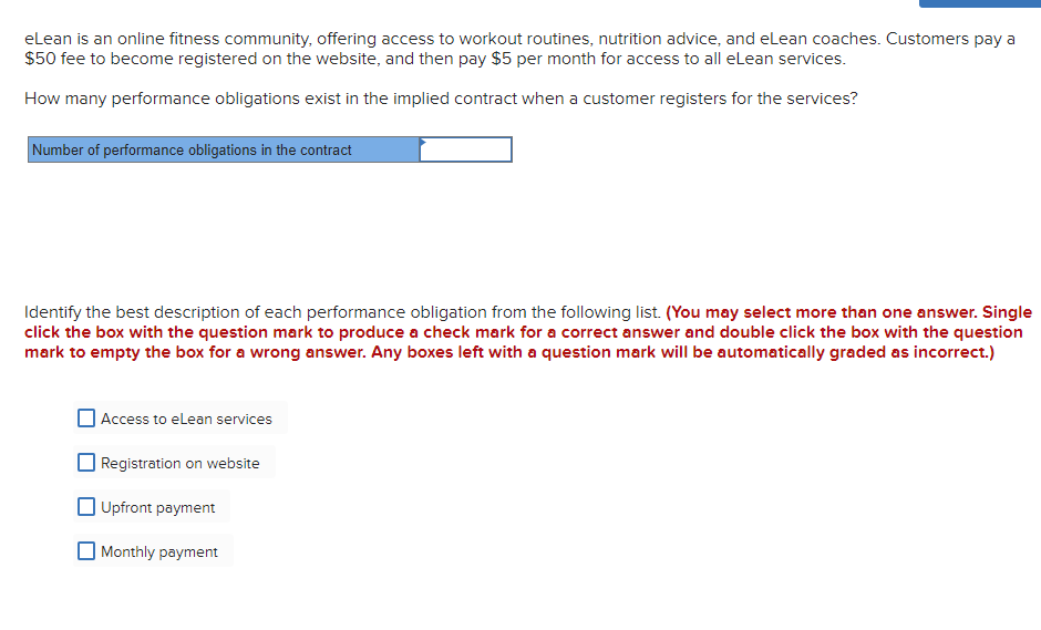 Solved eLean is an online fitness community, offering access | Chegg.com