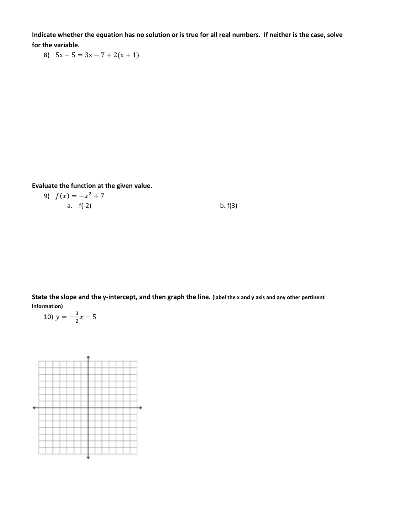 Solved Indicate whether the equation has no solution or is | Chegg.com