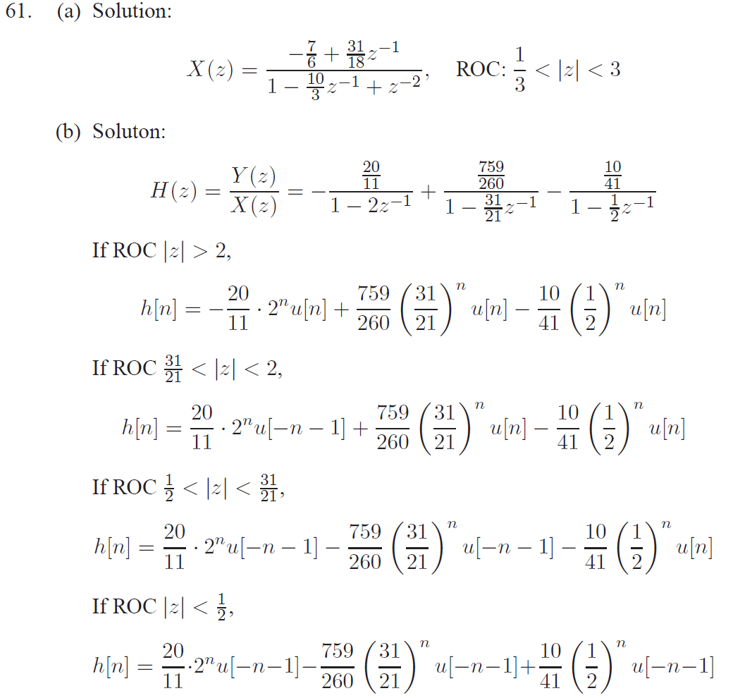 Solved 61 Consider A Causal System With Input X N And 