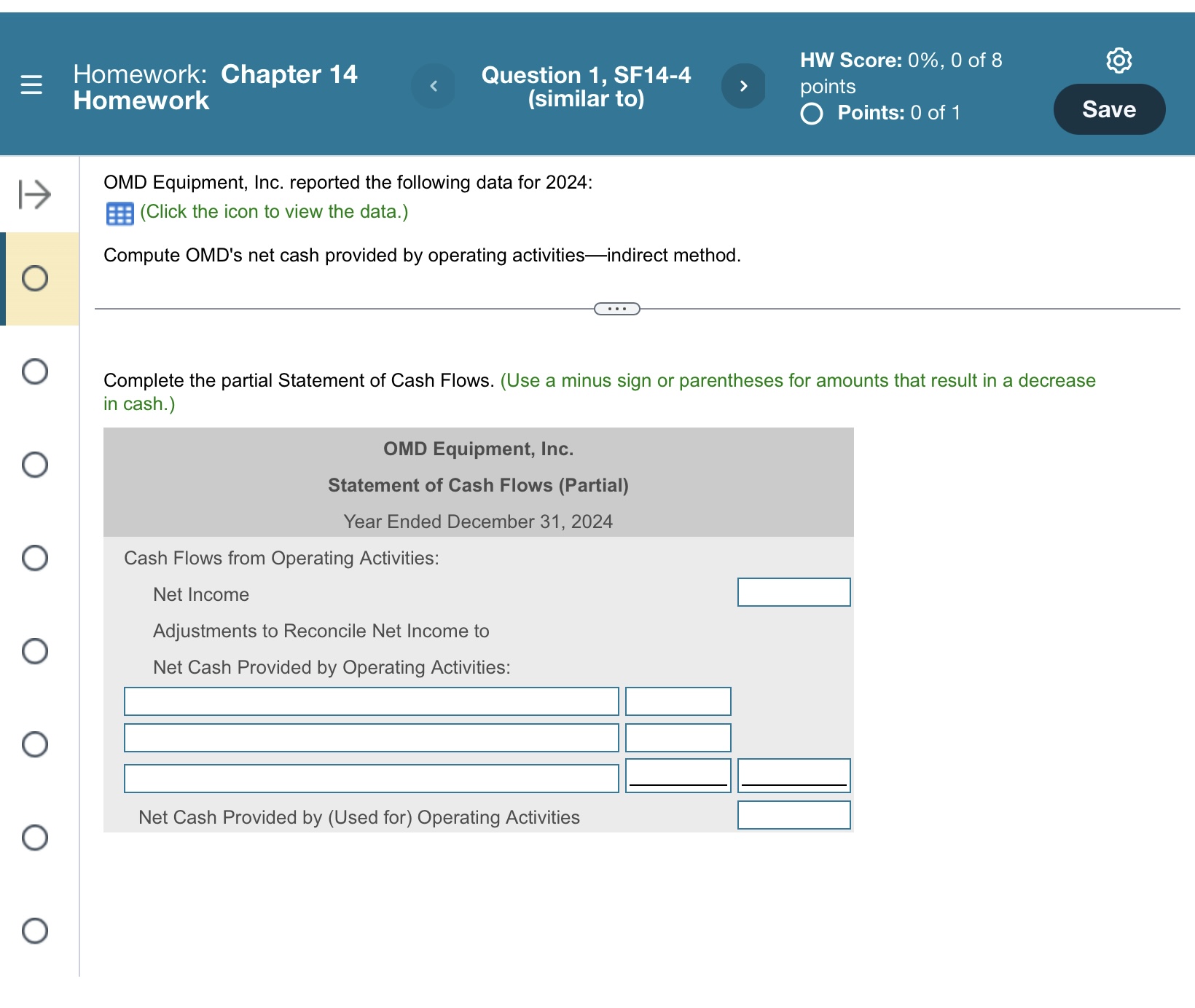 Solved Compute OMD's net cash provided by operating | Chegg.com