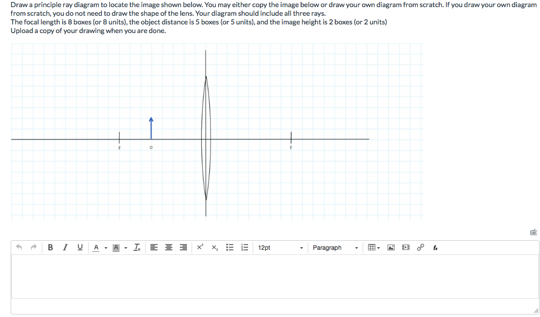 Solved Draw a principle ray diagram to locate the image | Chegg.com