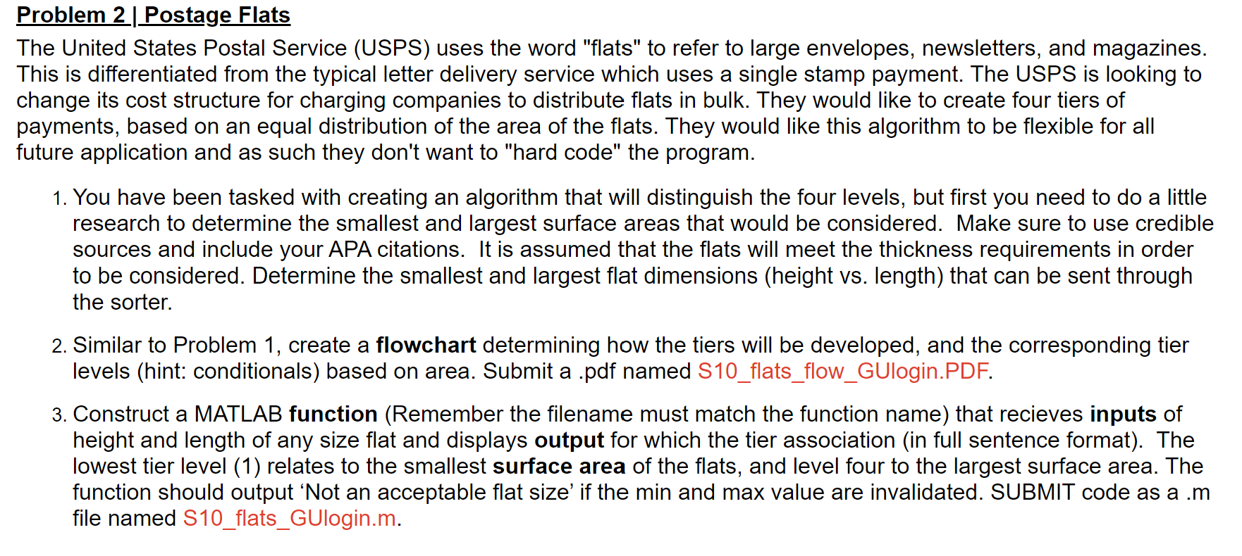 Solved Problem 2 | Postage Flats The United States Postal | Chegg.com