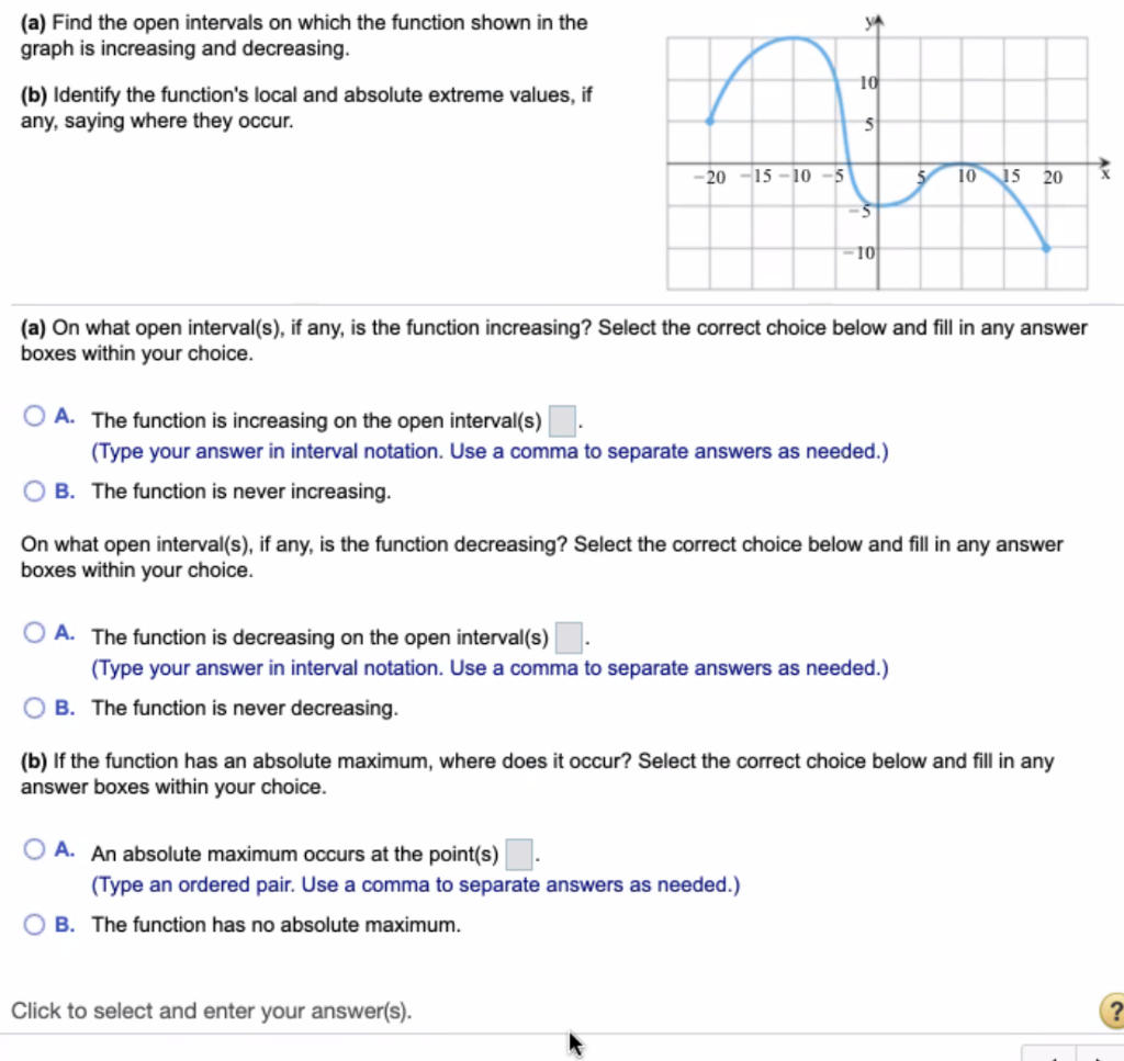 Solved YA (a) Find the open intervals on which the function | Chegg.com