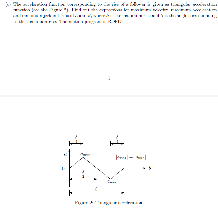 Solved C The Acceleration Function Corresponding To The 1911