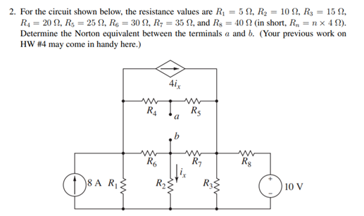 Solved For the circuit shown below, the resistance values | Chegg.com