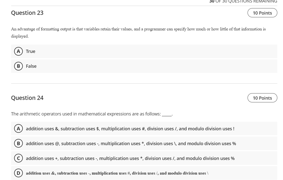 Which of the following examples represents a valid | Chegg.com