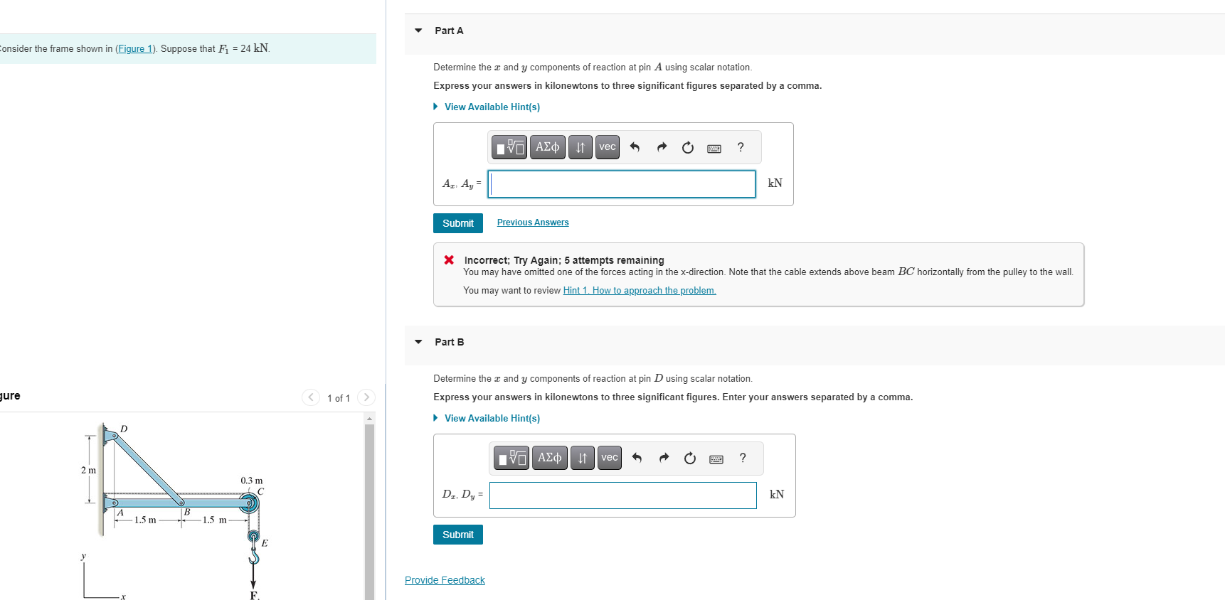 Solved onsider the frame shown in (Figure 1). Suppose that | Chegg.com
