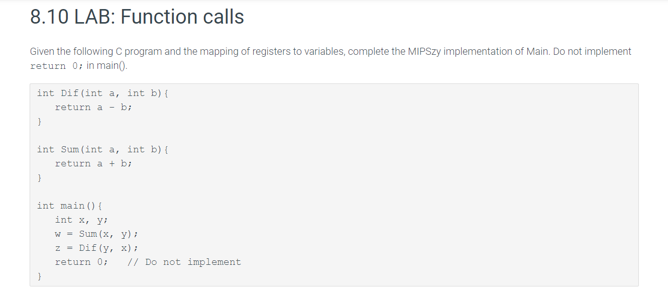 Solved 8.10 ﻿LAB: Function callsGiven the following C | Chegg.com