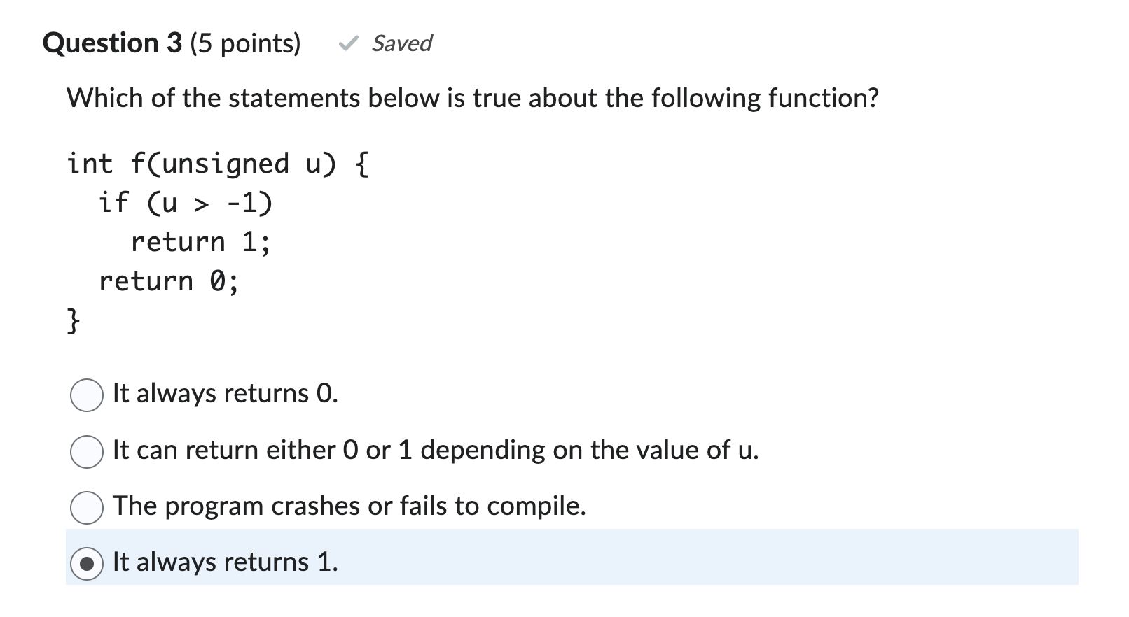 Solved Which of the statements below is true about the | Chegg.com