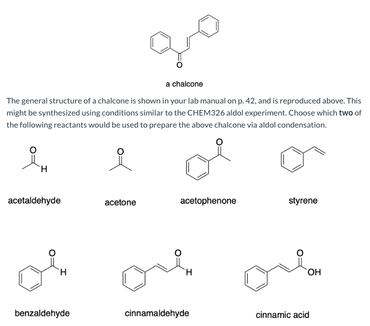 Solved a chalcone The general structure of a chalcone is | Chegg.com