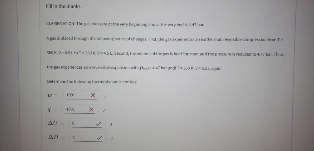 Solved Fill in the Blanks CLARIFICATION: The gas pressure at | Chegg.com