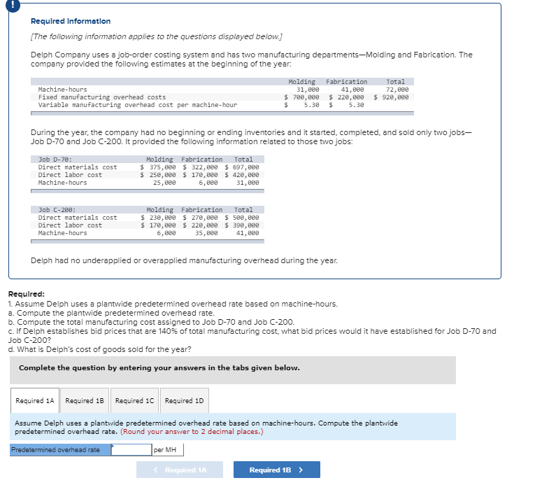 Solved Required Information The following information | Chegg.com
