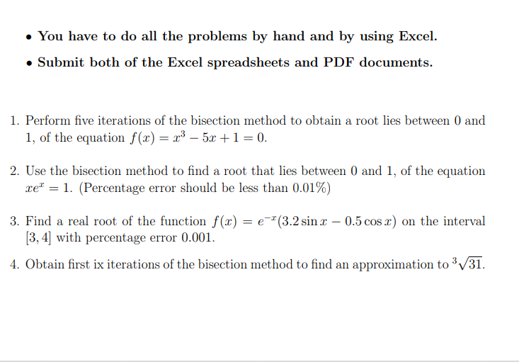 Solved • You have to do all the problems by hand and by | Chegg.com