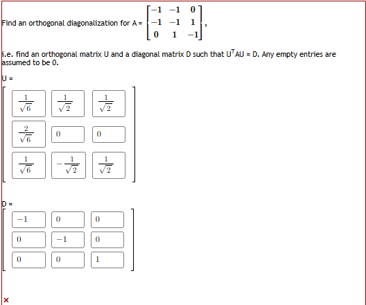 Solved Find an ﻿orthogonal diagonalization for | Chegg.com