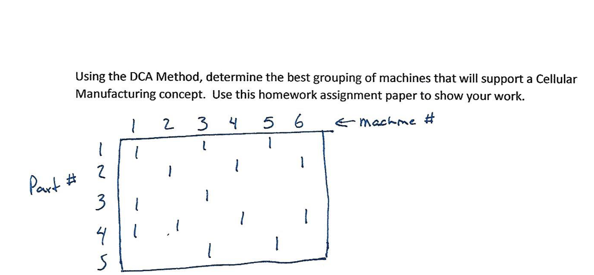 Solved Using the DCA Method, determine the best grouping of | Chegg.com
