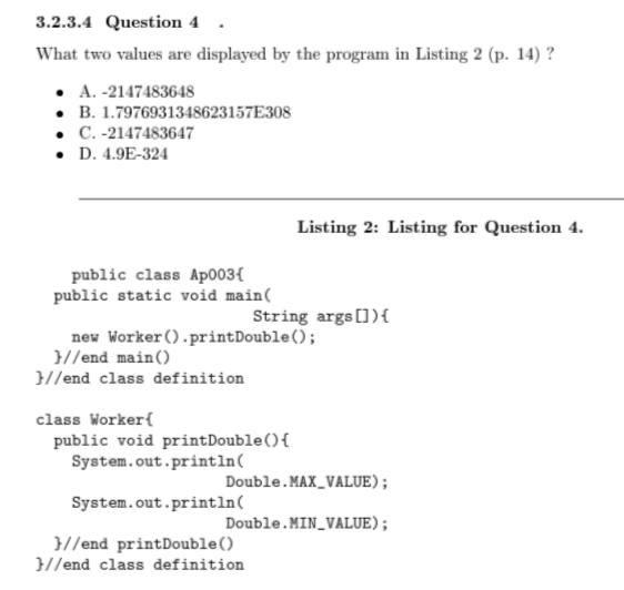 Solved 3.2.3.4 Question 4 What two values are displayed by | Chegg.com