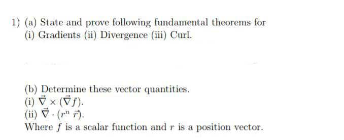 Solved 1) (a) State and prove following fundamental theorems | Chegg.com